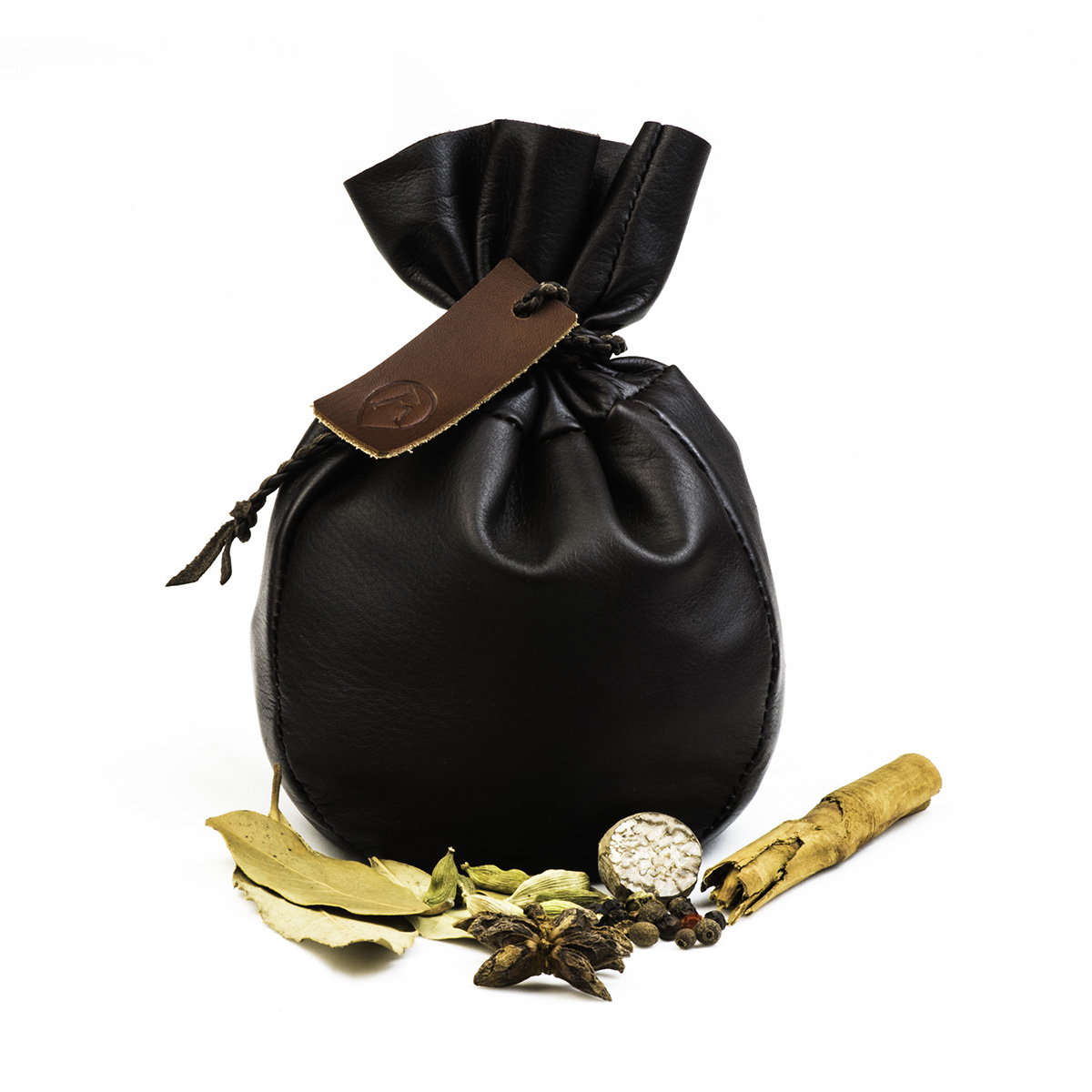 Ray Mears Leather Spice Pouch